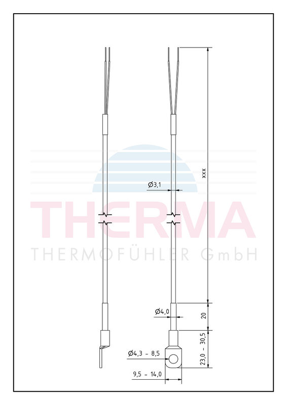 Cable lug RTD | Teflon | NTC 10 kOhm | Therma Online Shop